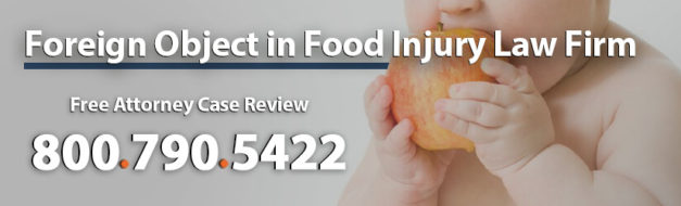 Average Settlement Value for Foreign Object in Food Case